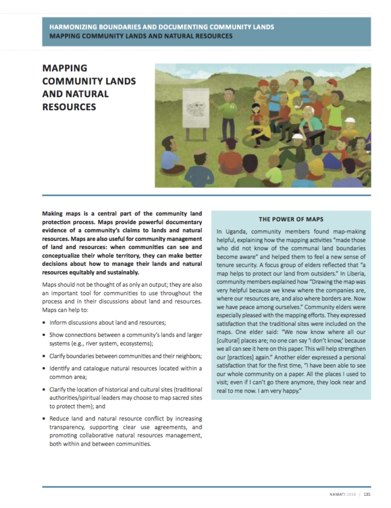 Chapter: Mapping Community Lands and Natural Resources