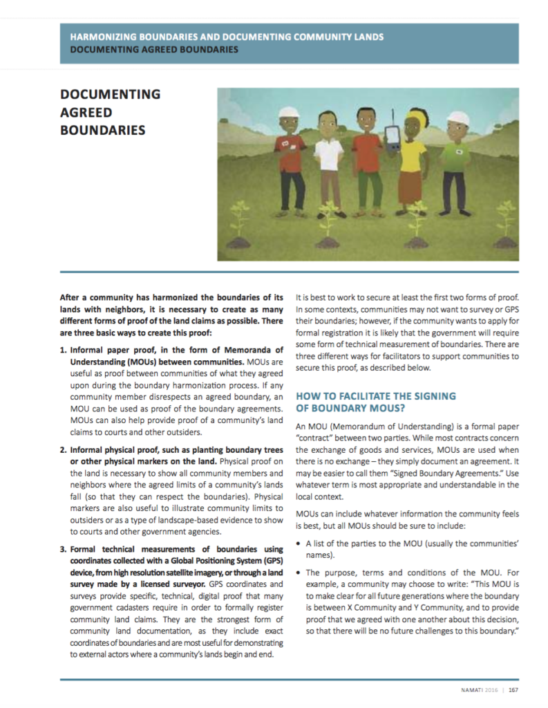 Chapter: Marking and Documenting Agreed Boundaries - Namati